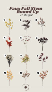 Faux Fall Stem and Floral Round-Up - House On Longwood Lane